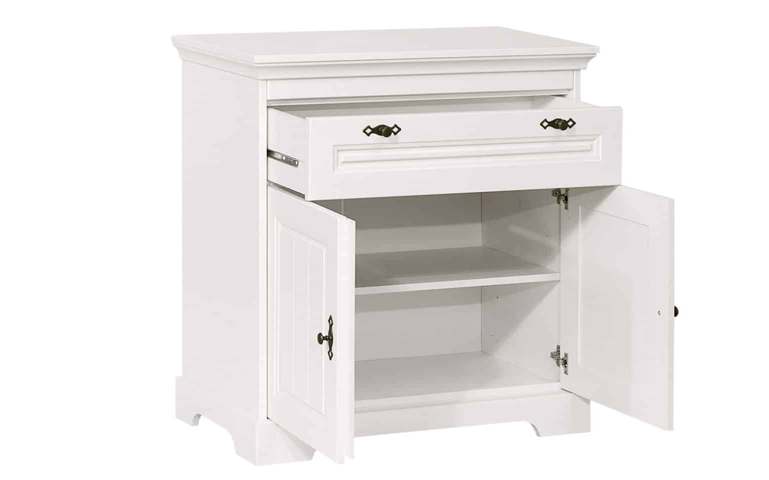 Comodă Amelia, Lemn Masiv, 90x45x90, Alb | Mobarta