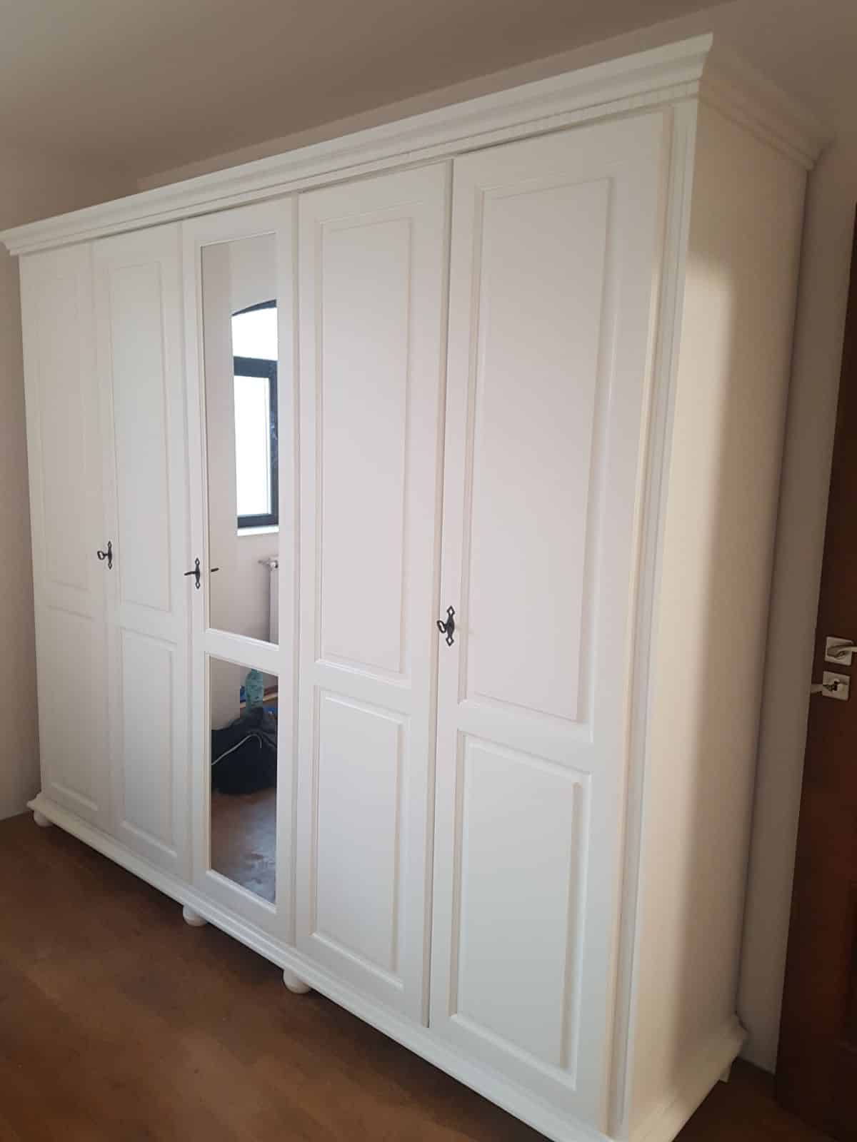 Dulap Celia, Lemn masiv, 259x62x220cm, Alb | Mobarta