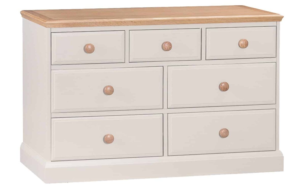 Comoda Sussane, Lemn Masiv, 122x41x76cm, Gri/Natur | Mobarta