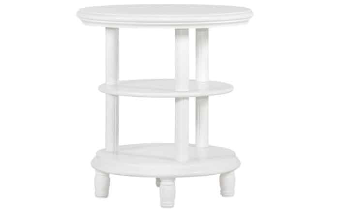 Masa de cafea rotunda Elizabeth, 60x60cm, Alb | Mobarta